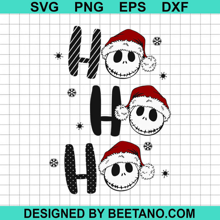 Jack Skellington Ho Ho Ho SVG, Jack Skellington Christmas SVG, Santa ...