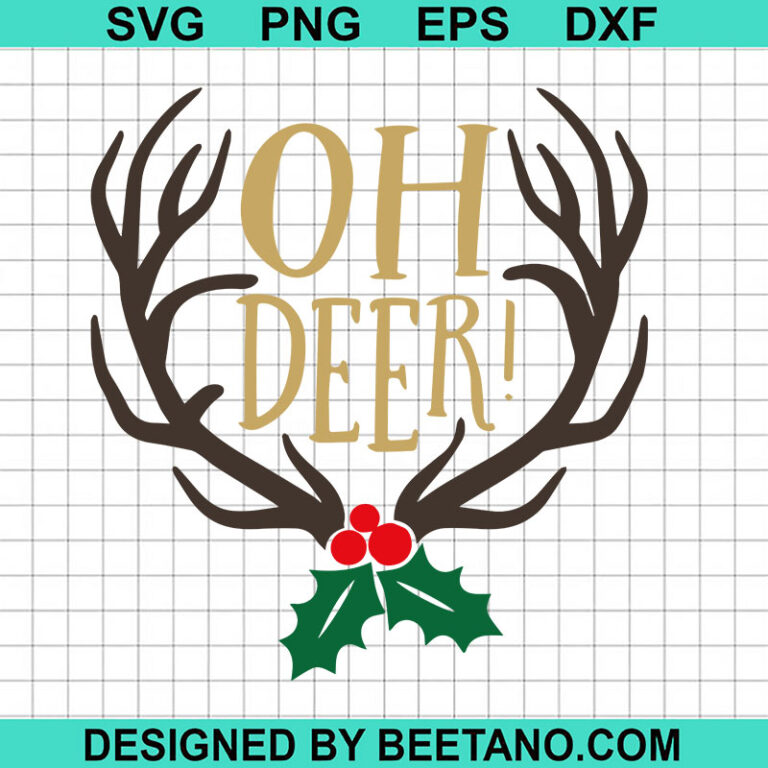 Oh Deer SVG, Christmas Deer SVG, Christmas Reindeer SVG