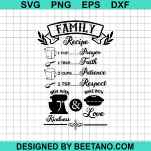 Family recipe SVG, Family bake SVG, Recipe SVG