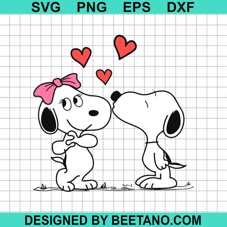 Snoopy Happy Valentine SVG, Peanuts Snoopy Couple SVG, Snoopy Heart SVG