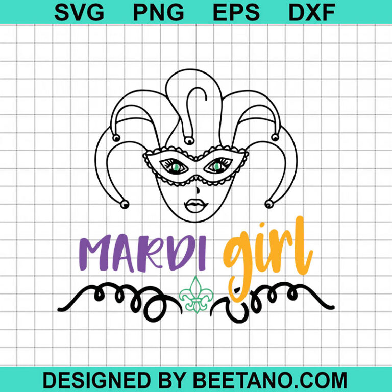 Mardi Girl SVG, Mardi Gras SVG, Mardi Gras Girl SVG