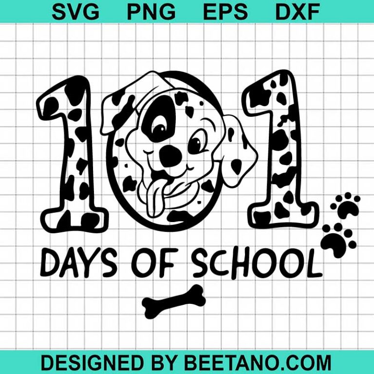 Dalmatian 101 Days Of School SVG, 101 Days Dalmatian SVG, School SVG ...