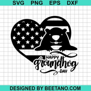 Happy Groundhog Day SVG, Groundhog SVG, Groundhog Flag SVG