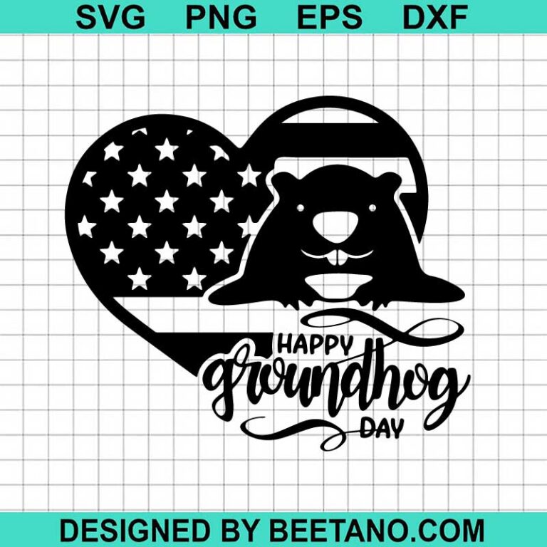 Happy Groundhog Day SVG, Groundhog SVG, Groundhog Flag SVG