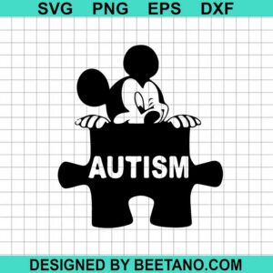 Mickey Puzzle Piece SVG, Autism Awareness SVG, Disney Autism Awareness ...