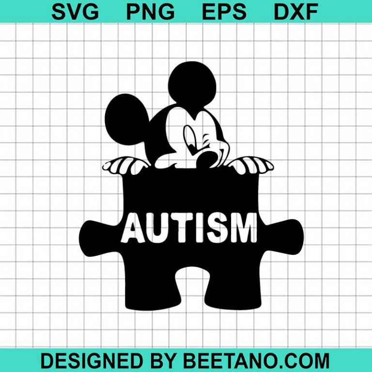 Mickey Puzzle Piece SVG, Autism Awareness SVG, Disney Autism Awareness ...