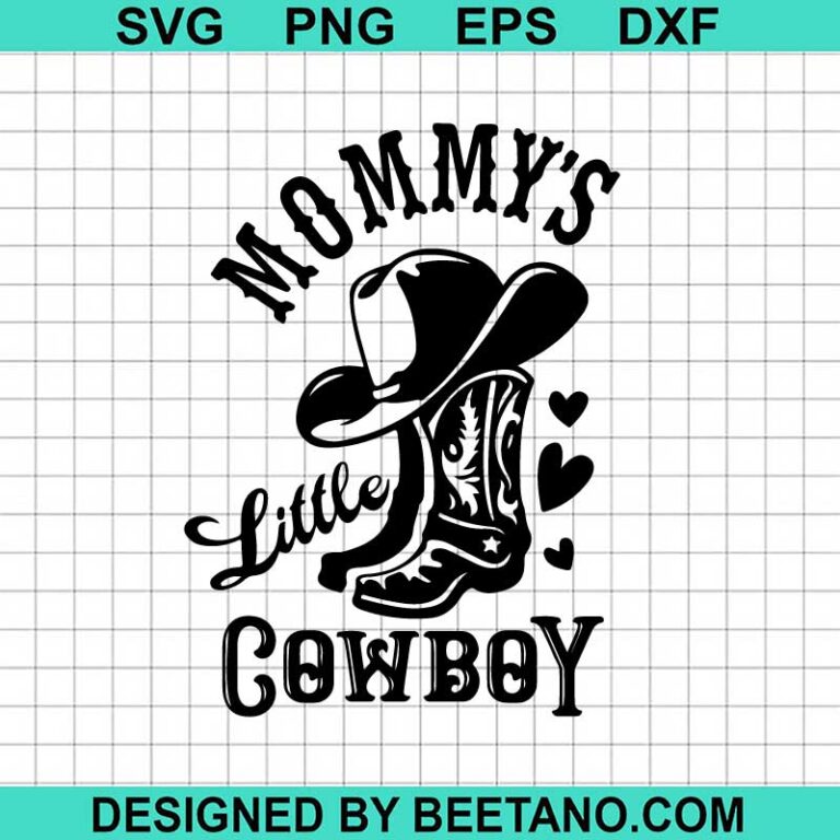 Mommy's Little Cowboy SVG, Cowboy Boots SVG, Western SVG, Little Cowboy SVG