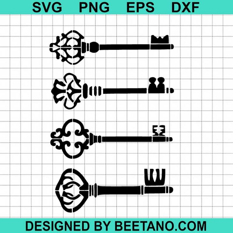 Old Keys Set SVG, Vintage Keys SVG, Key Bundle SVG