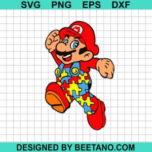 Mario Super Autism SVG, Autism Awareness SVG, Super Mario SVG, Autism ...
