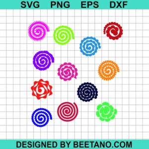 Rolled Flower SVG, Rolled Paper Flower SVG, Roll Up Flower SVG