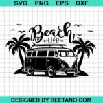 Volkswagen Beach and Palm Trees SVG, Beach Life SVG, Summer Vacation ...