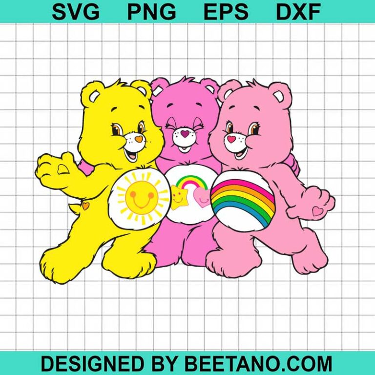 Care Bears Svg, Three Care Bears Svg, Grumpy Care Bear Svg, Funshine ...