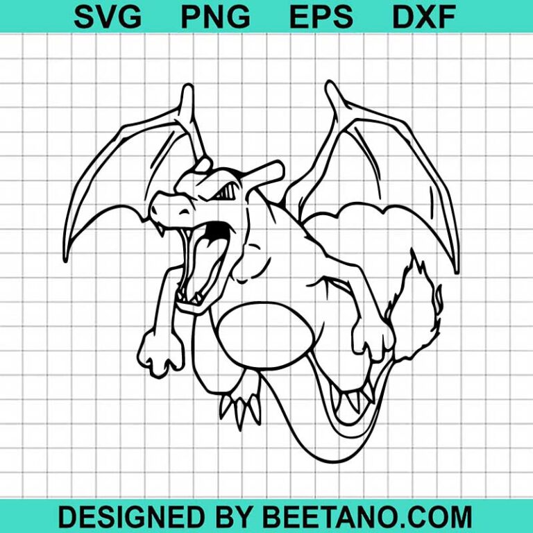 Charmander Evolution SVG, Charizard Pokemon SVG, Pokemon SVG, Cartoon SVG
