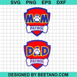 Dad And Mom Paw Patrol Logo Svg, Dad Paw Patrol Logo Svg, Mom Paw ...