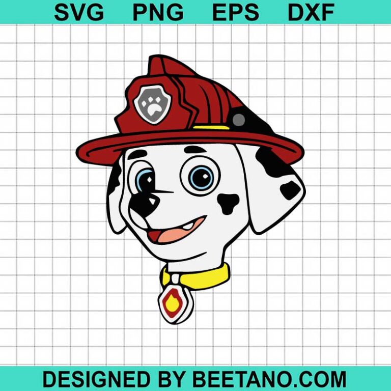 Marshall Paw Patrol Face Svg, Marshall Face Svg, Paw Patrol Svg ...