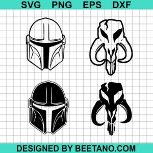 Mandalorian Helmet SVG, Mandalorian Helmet Bundle SVG, Mythosaur Skull ...