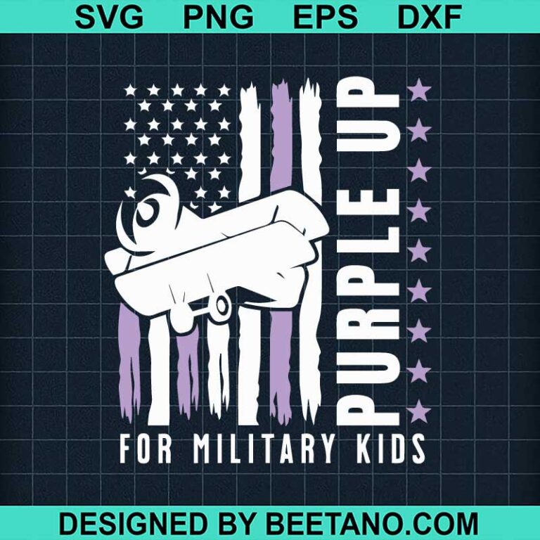 Purple Up For Military Kids SVG, Military Soldier SVG, Month Of ...
