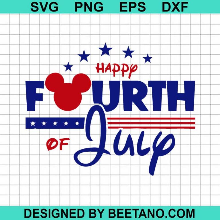 Mickey Happy Fourth Of July SVG, 4th Of July SVG, Patriotic Mickey SVG ...