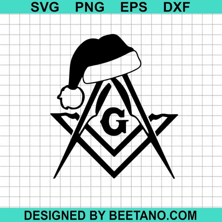 Freemason With Santa Hat Svg, Freemason Svg, Masonic Svg, Santa Hat Svg