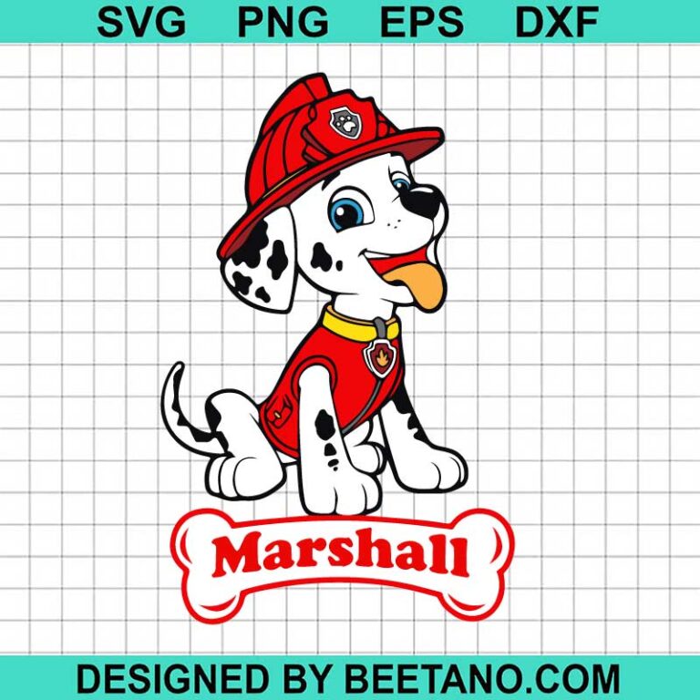 Marshall Paw Patrol Dog Svg, Marshall Dog Svg, Paw Patrol Characters ...