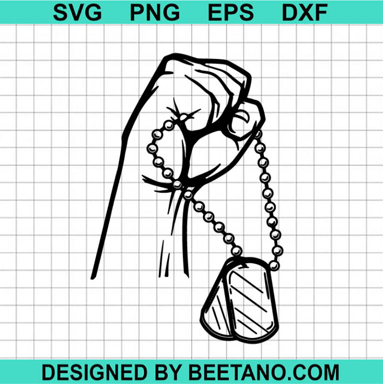 Hand Holding Military Dog Tag SVG, Dog Tag SVG Veteran SVG, Military ...