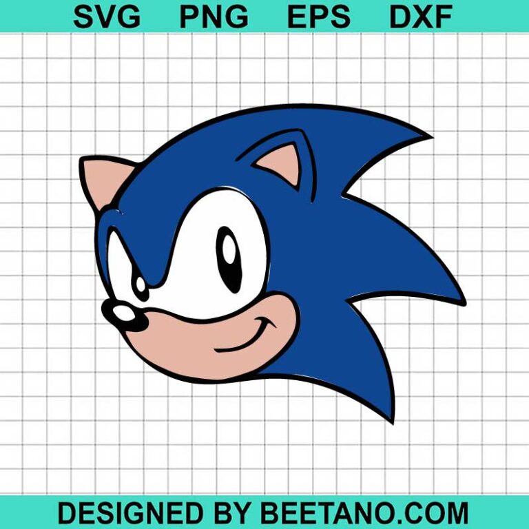Sonic Hedgehog SVG, Sonic Face SVG, Sonic Head SVG