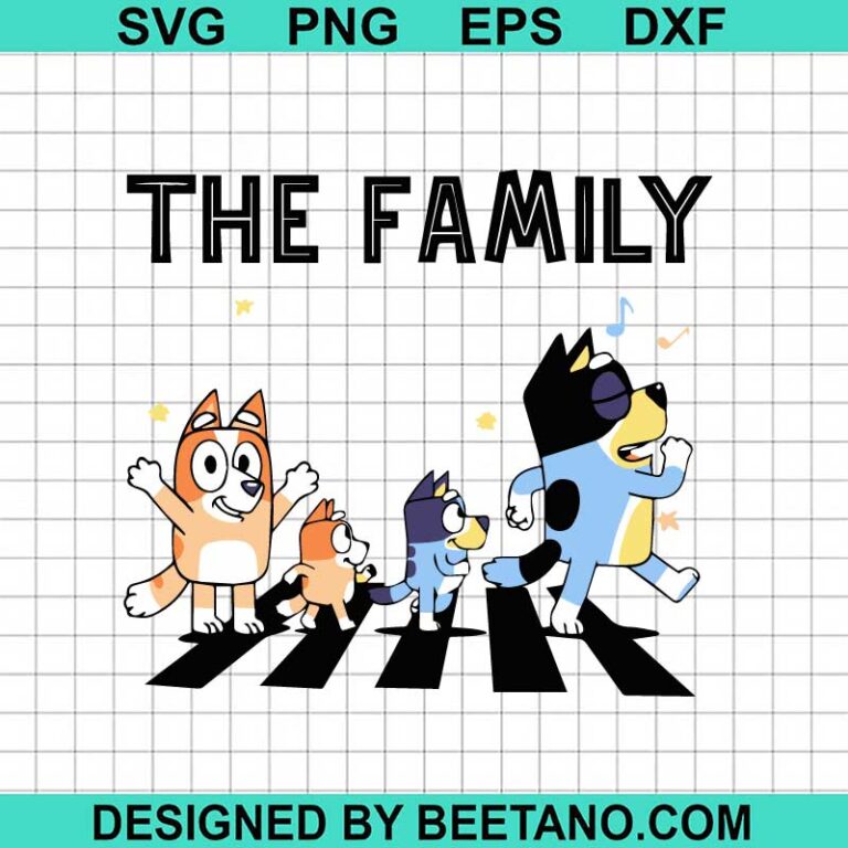 Bluey The Family Svg, Bluey Cartoon Svg, The Family Abbey Road Svg ...