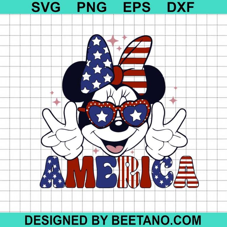 Disney 4th Of July Minnie Mouse SVG, America Mouse SVG, 4th Of July ...