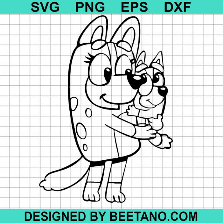 Bluey Puppy Dog SVG, Bluey Dog SVG, Cartoon Dog SVG, Bluey Heeler Puppy ...