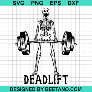 Skeleton Deadlift SVG, Skeleton Gym SVG, Funny Gymastic SVG, Skeleton ...