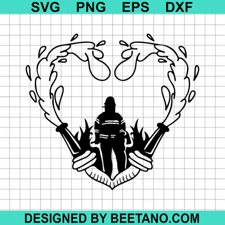 Us Fire Fighter Scene In Heart SVG, Fireman SVG, Fire Fighter Scene SVG ...