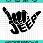 Jeep Hang Loose SVG, Jeep Wave SVG, Jeep Hand SVG, Jeep Life SVG