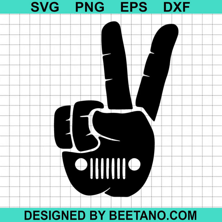 Jeep Hand Sign SVG, Jeep Life SVG, Jeep Wave SVG, Peace Hand Sign SVG