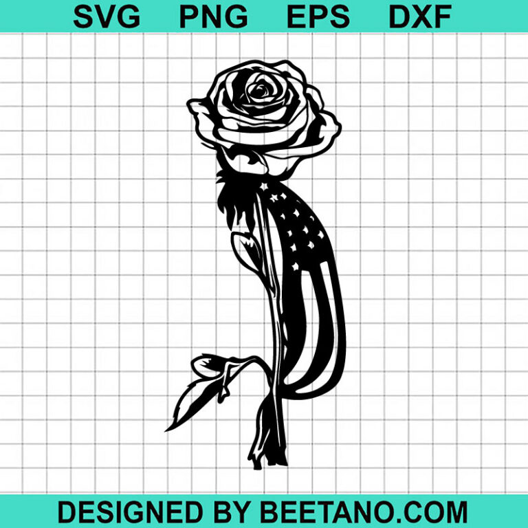 Us Flag Rose SVG, 4th Of July SVG, Memorial Day SVG, American Flower ...