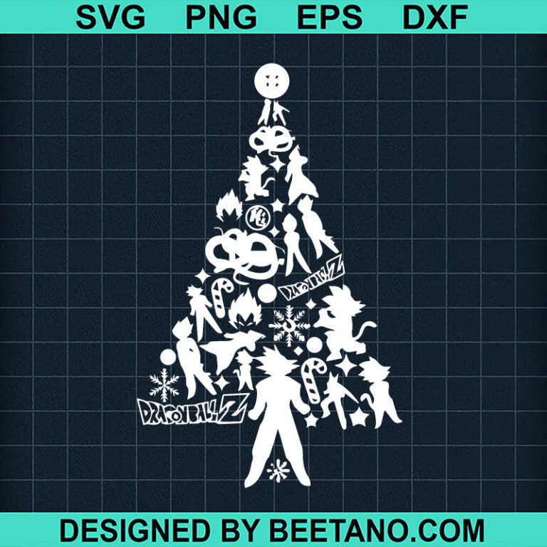 Dragon Ball Christmas Tree SVG, Dragon Ball Z Christmas SVG, Goku Merry ...