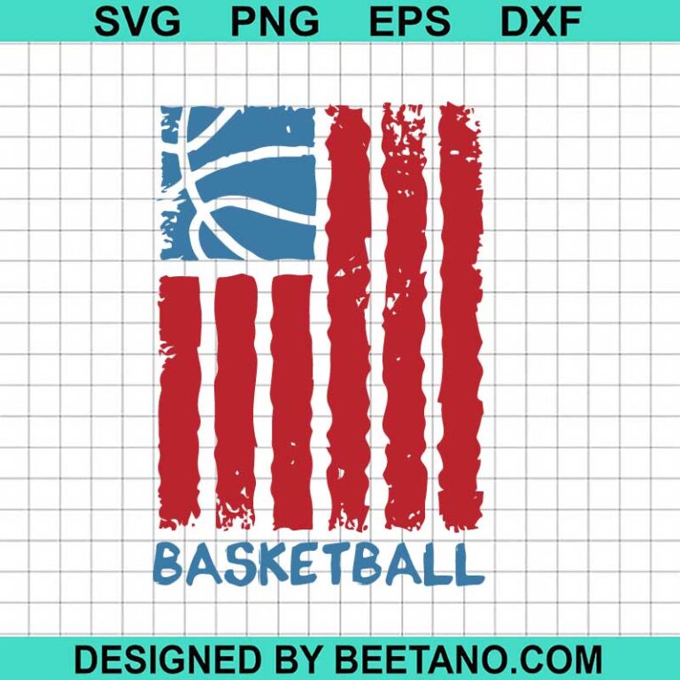 Basketball American Flag SVG, Basketball Flag Logo SVG, US Sport Flag SVG