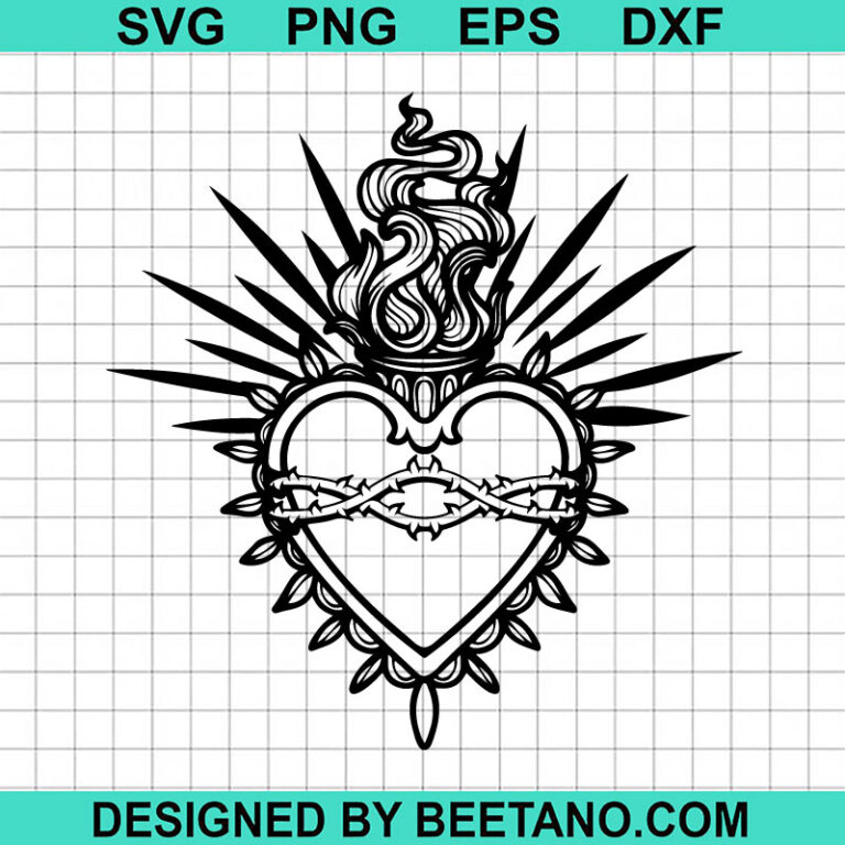 Sacred Heart SVG, Sacred Heart Of Jesus SVG, Jesus Christ SVG