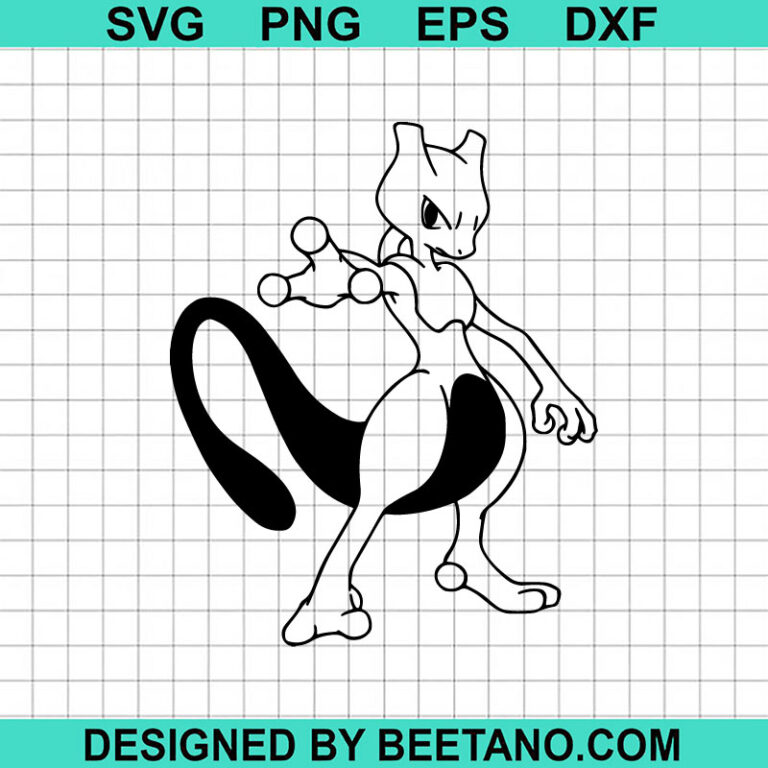 Pokemon Mewtwo Characters SVG, Pokemon Characters SVG, Mewtwo SVG
