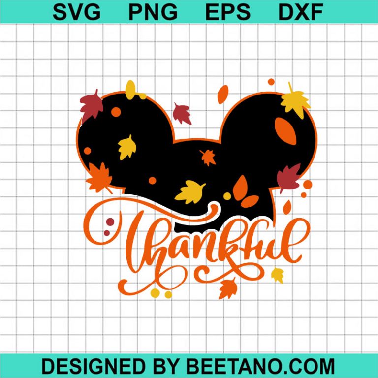Mickey Mouse Thankful SVG, Disney Autumn Vibes SVG, Thanksgiving SVG ...