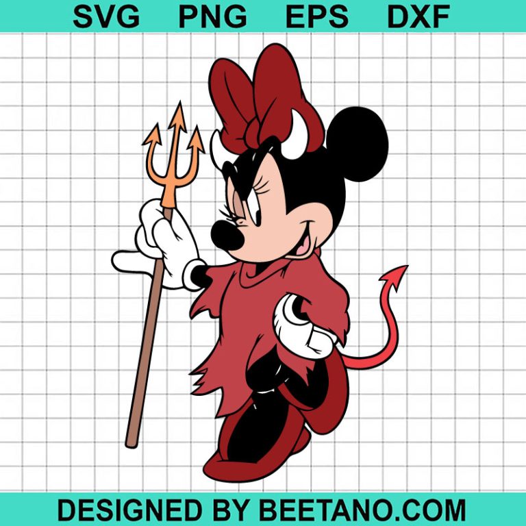 Minnie mouse demon halloween SVG, Minnie mouse Disney SVG, Disney ...