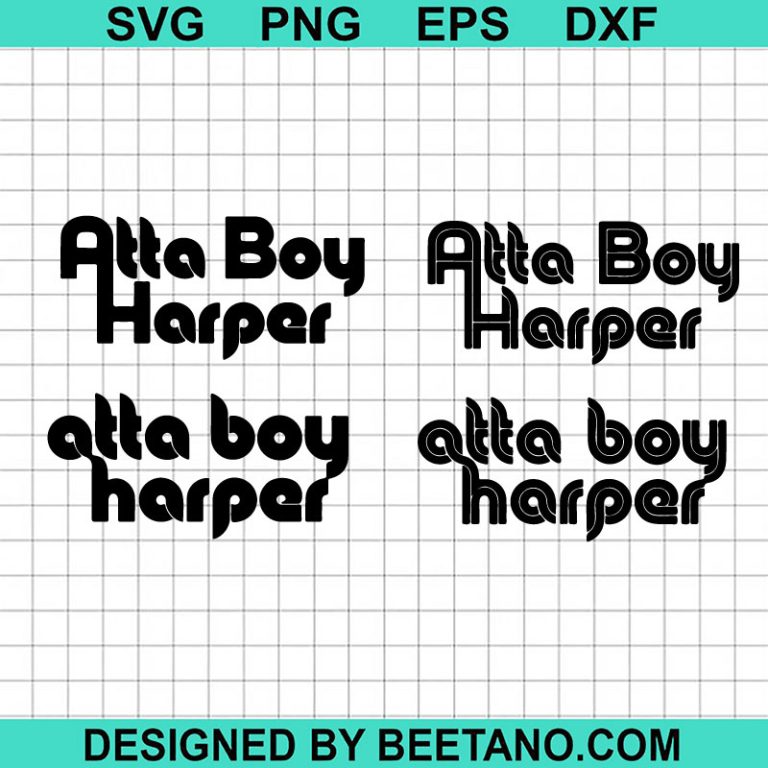 Atta Boy Happer SVG PNG, Bryce Harper Philadelphia Phillies SVG, Atta Boy Harper Funny Face SVG ...