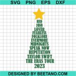 The Eras Tour Christmas Tree SVG, Taylor Swift Eras Tour Christmas SVG ...
