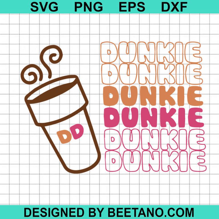 Dunkie Donuts logo vintage SVG, Dunkie Donuts SVG, Donuts SVG DXF PNG EPS