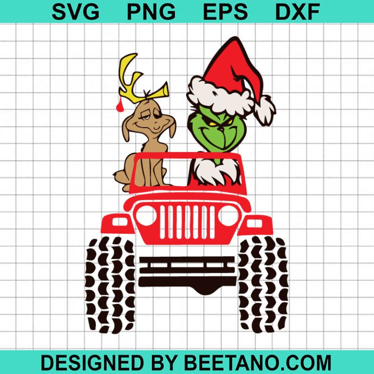 Grinch driving Jeep Car SVG, Christmas Grinches SVG, Jeep Christmas SVG PNG