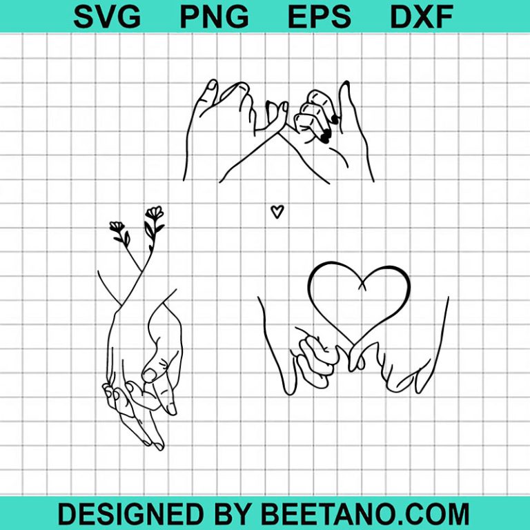 Hand by hand couple SVG, Hand in hand lovers SVG, Couple love hand SVG PNG