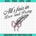 All's Fair In Love And Poetry Pink Bow SVG, Taylor Swift New Album SVG ...