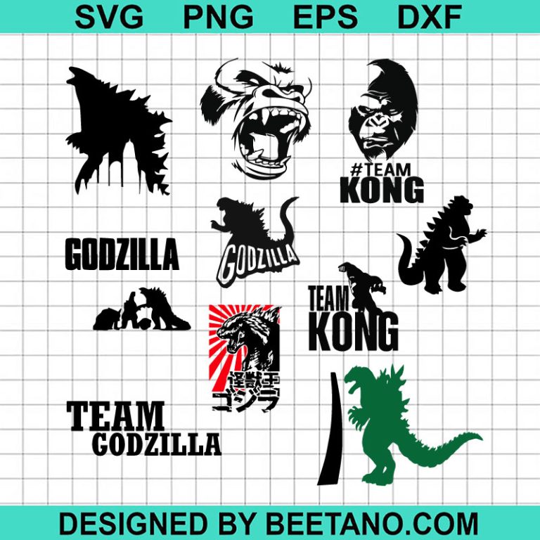 King Kong x Godzilla bundle SVG, King Kong Movie SVG, Godzilla and Kong ...