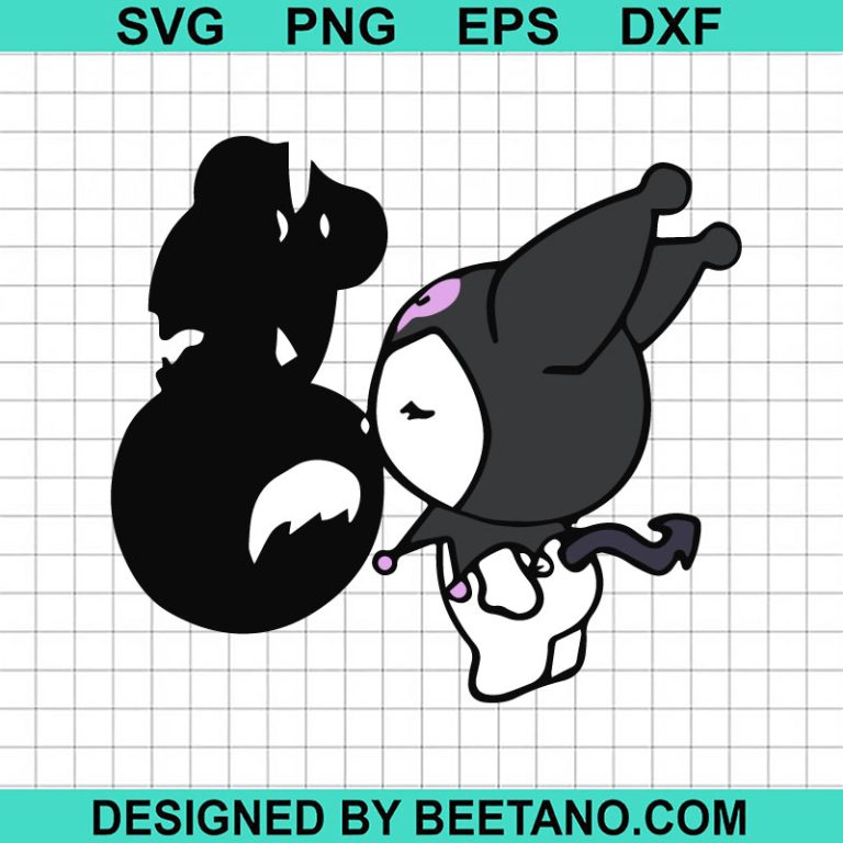 Kuromi And Venom Kiss SVG, Kuromi Hello Kitty SVG PNG