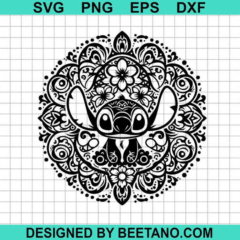 Stitch Disney mandala SVG, Stitch Mandala SVG, Mandala Disney ...