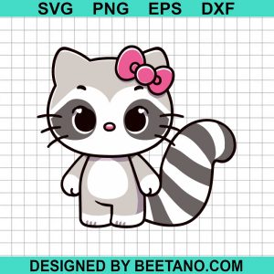 Hello Kitty Raccoon SVG, Hello Kitty SVG PNG